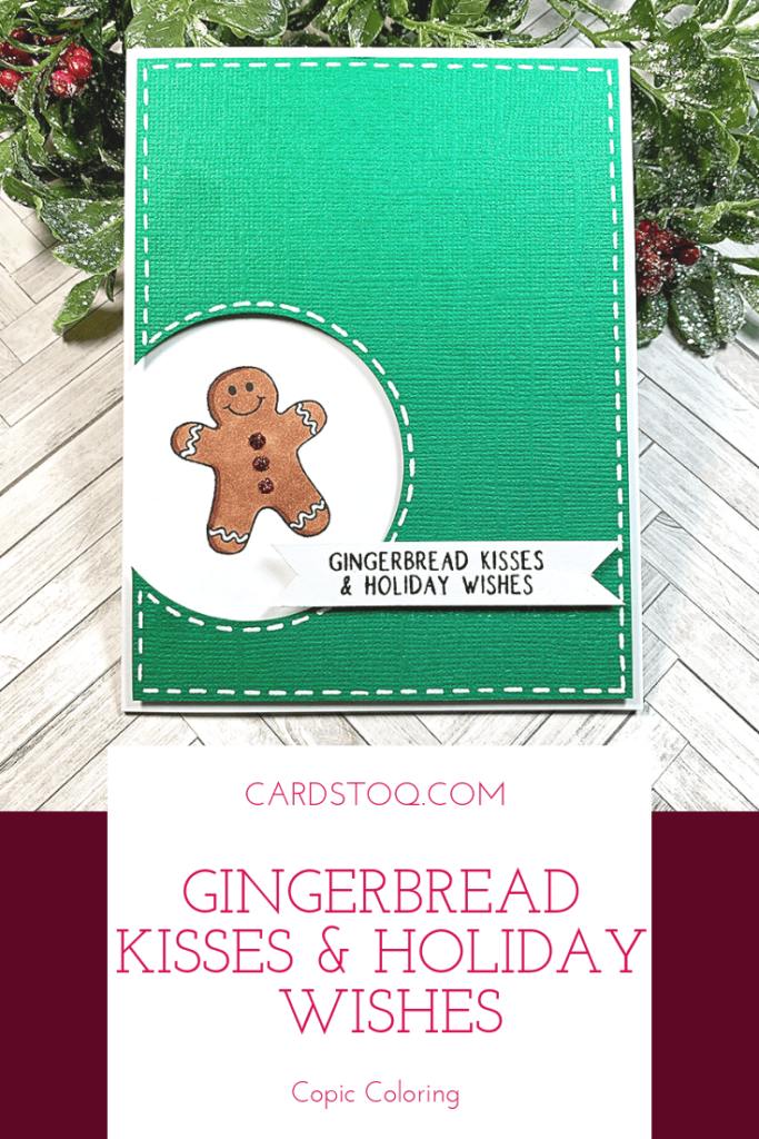 Gingerbread Kisses & Holiday Wishes Card • TealKat Design
