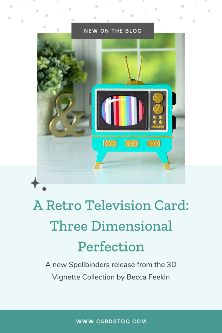 A Retro Television Card: Three Dimensional Perfection • TealKat Design